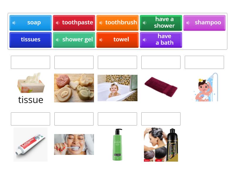 Personal Hygiene- vocabulary introduction - Match up
