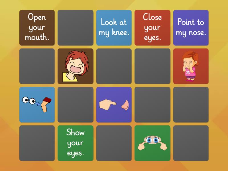 2.7. Body Parts - Commands - Matching pairs