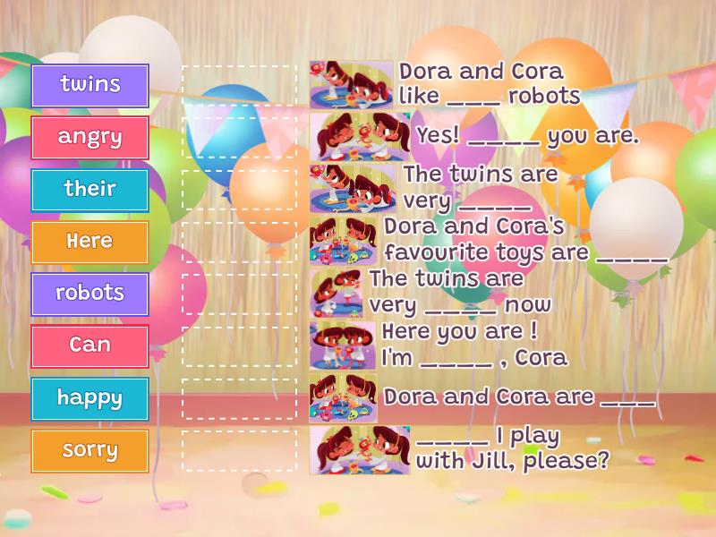 PU1 unit 5 reading The twins and their robots - Match up