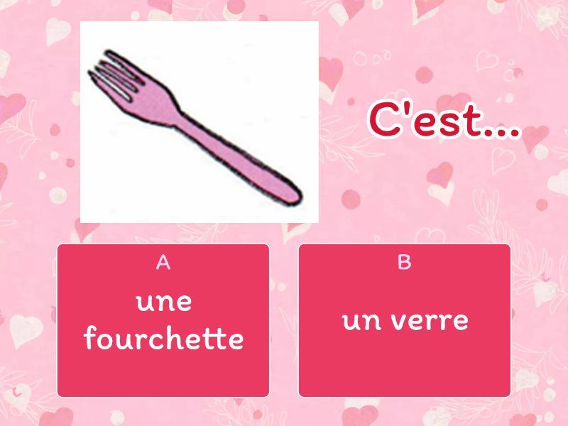 Repas vocabulaire A1 - Quiz