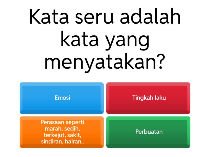 AKTIVITI KATA SERU - Quiz