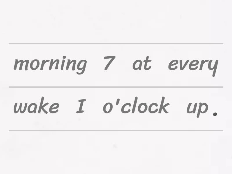 Daily Routines - Past Simple (A1/A2) - Unjumble