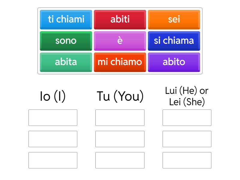 My name, your name... - Group sort