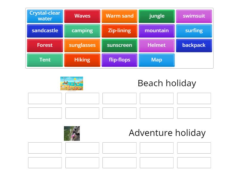 Holiday sorting game - Group sort