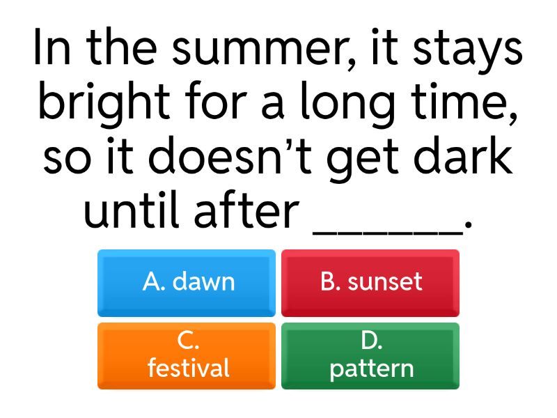 Unit 3: Vocabulary - Quiz