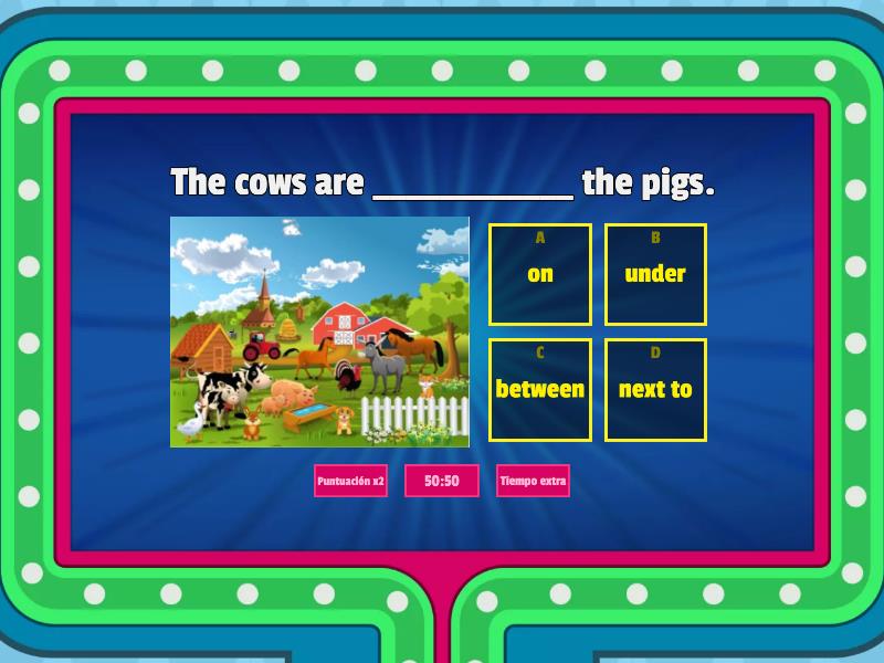 Prepositions of place - Farm Animals - Concurso de preguntas