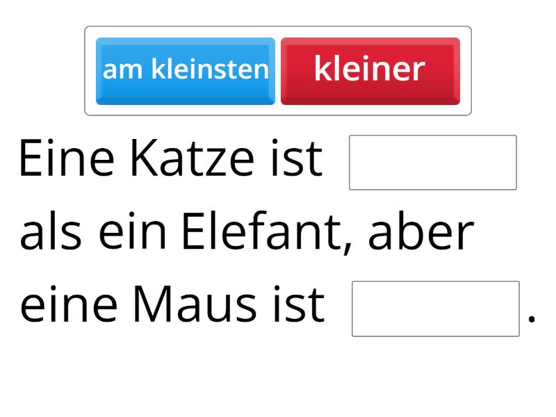 Adjektive - 完成句子