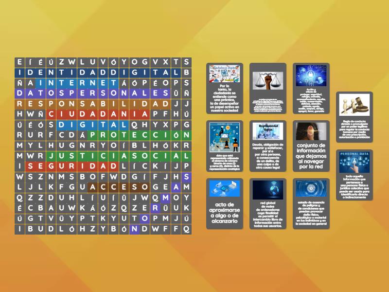 ciudadania digital - Sopa de letras