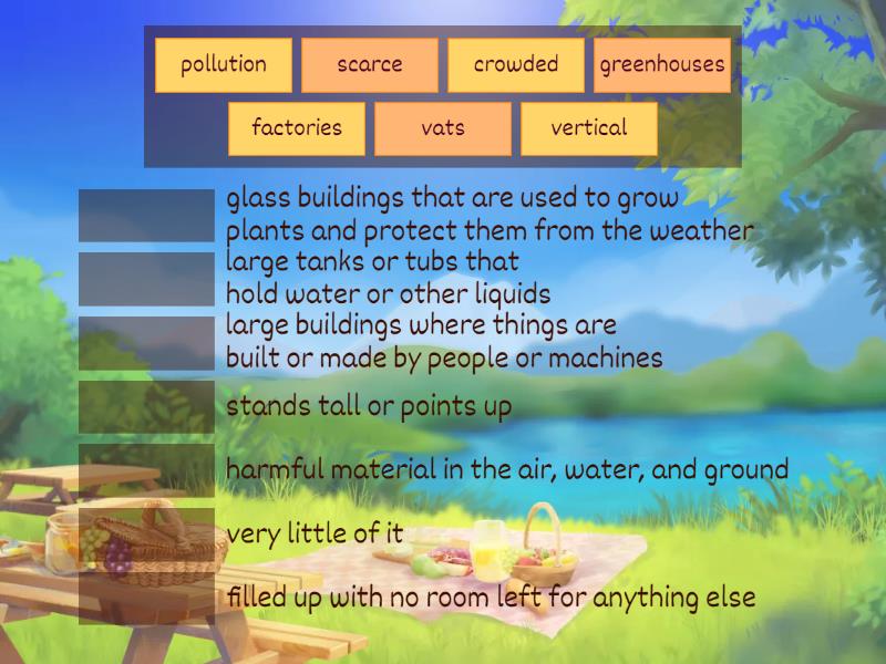 Farmer Will Allen and the Growing Table Vocab - Match up