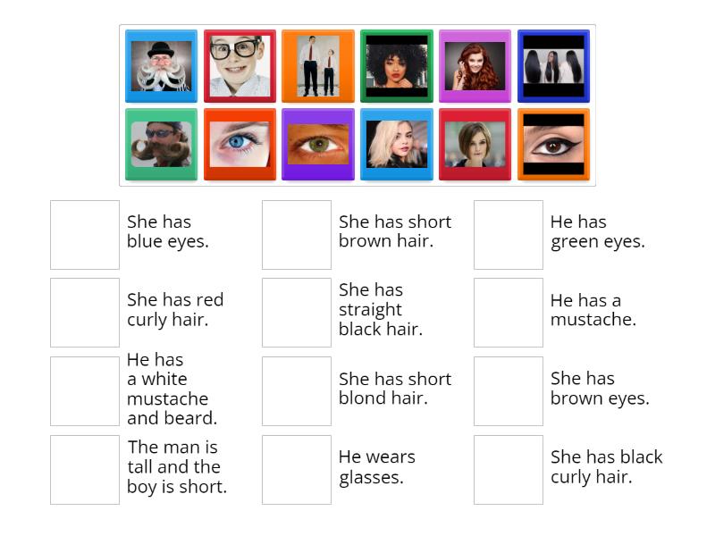 What does he/she look like? - Match up