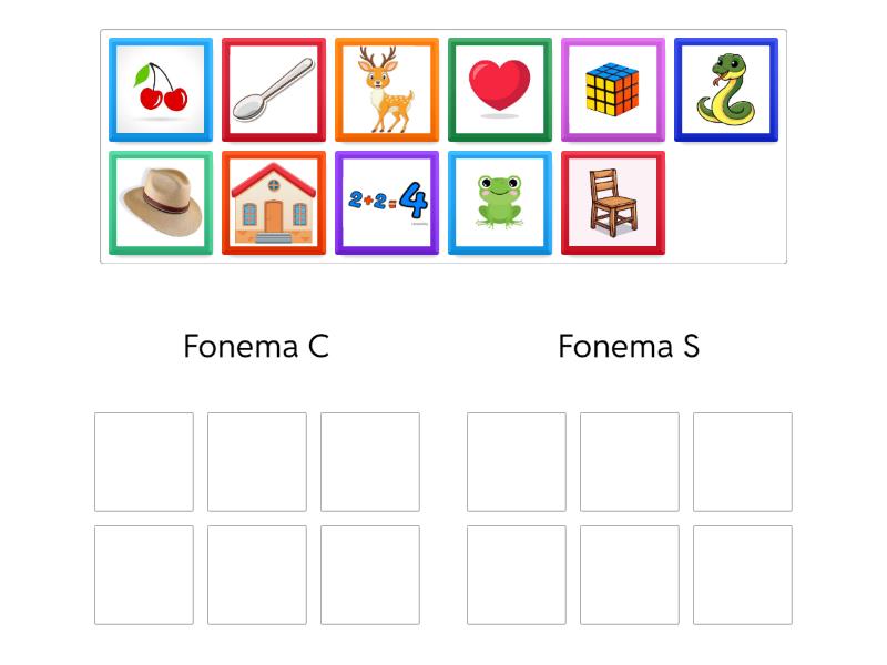 Descubriendo el fonema C - Group sort