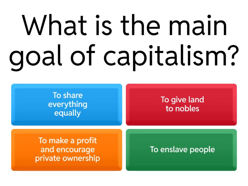 Economic Systems - Quiz