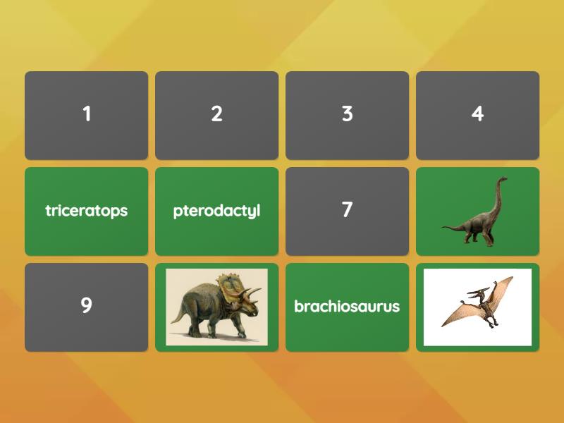 dinosaurs memory - Matching pairs