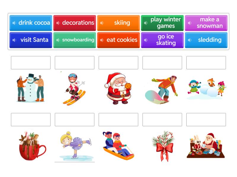 Winter vocabulary - Match up