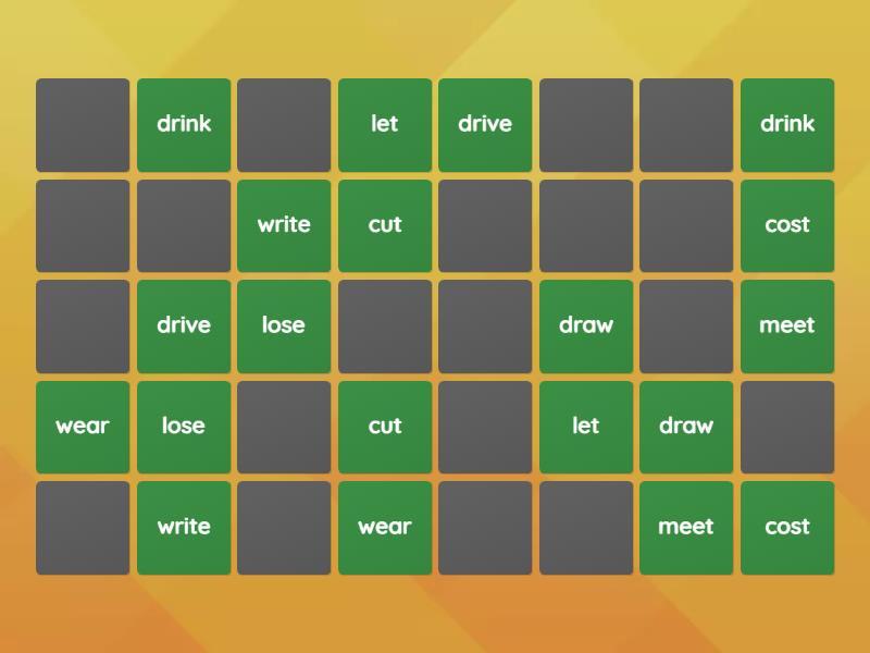 irregular verbs elementary 2 - Matching pairs