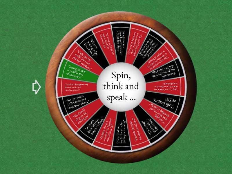 Speak & debate - Spin the wheel