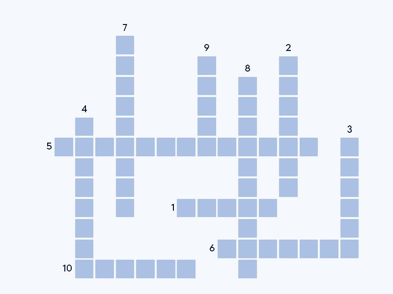 February vocabulary - Crossword