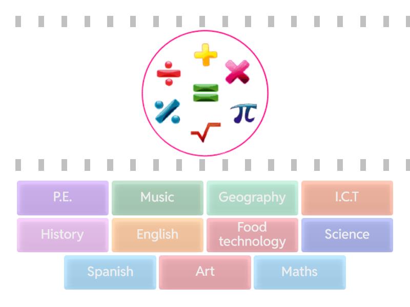 School Subjects quiz - Find the match