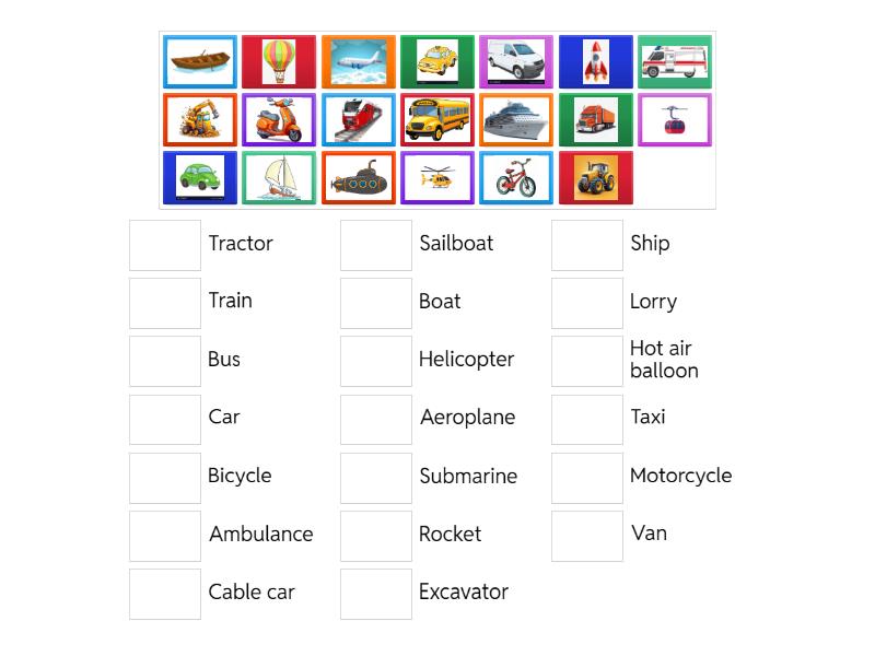 Transportation - Match up