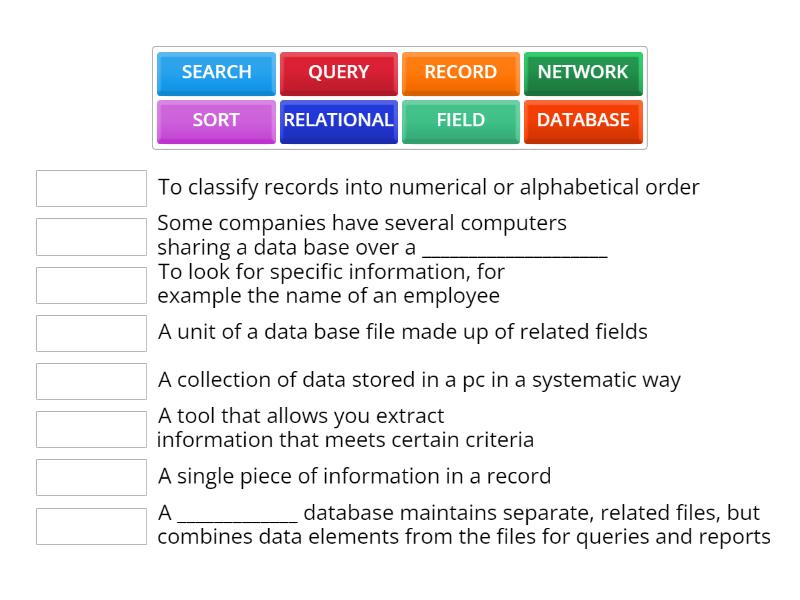 All about Databses - Match up