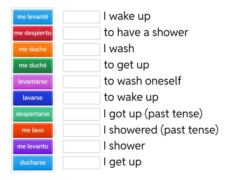 Reflexive verbs - Match up