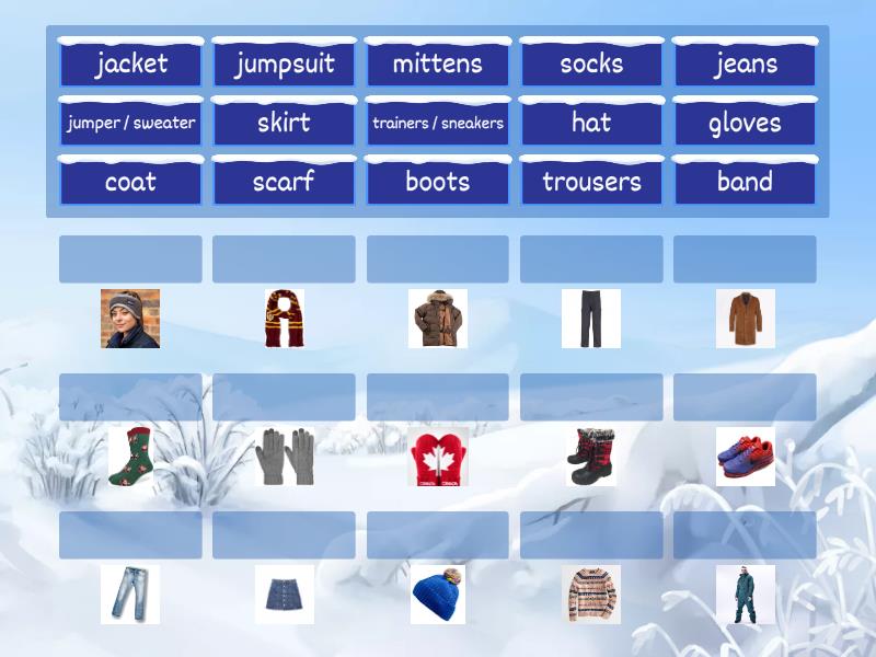 winter clothes - Match up