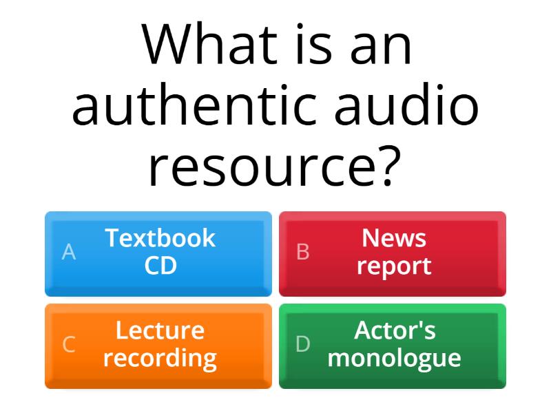 Improving Listening Skills Through Authentic Materials - Quiz