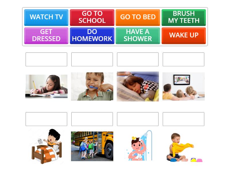 DAILY ROUTINES - Match up