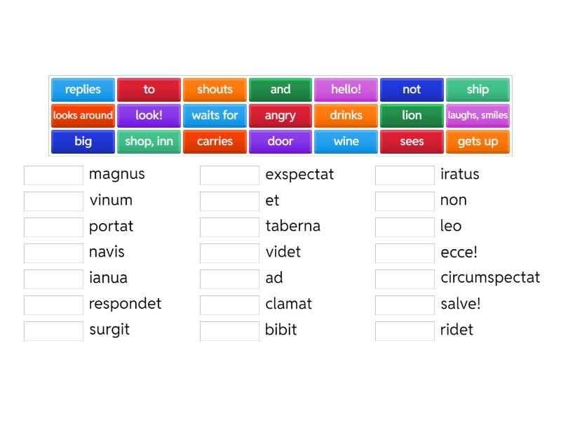 CLC Latin - Stage 3 - Match up