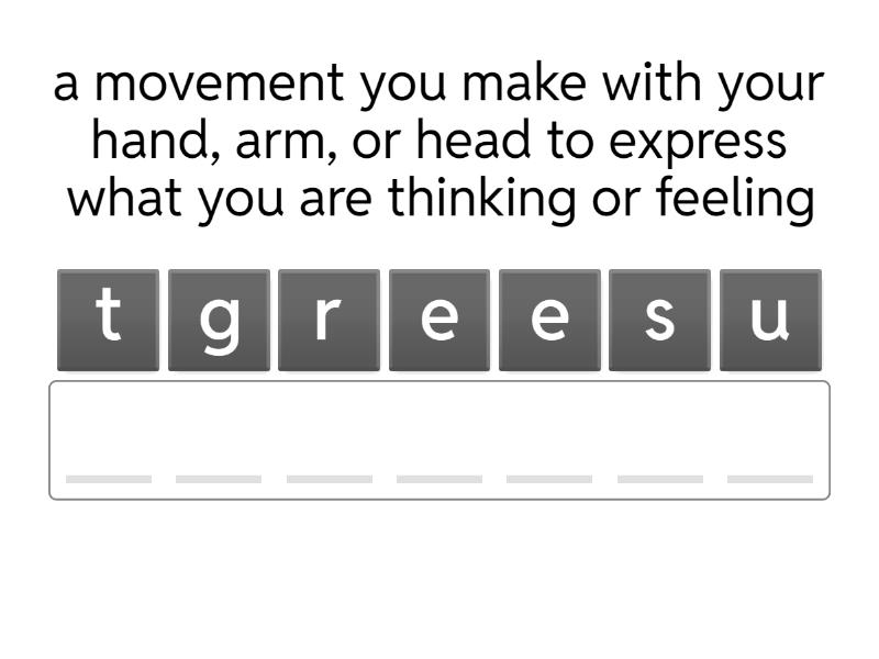6B Reading Vocabulary - s - Anagram