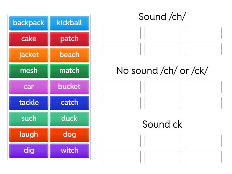 2B sorting sounds - Ordenar por grupo