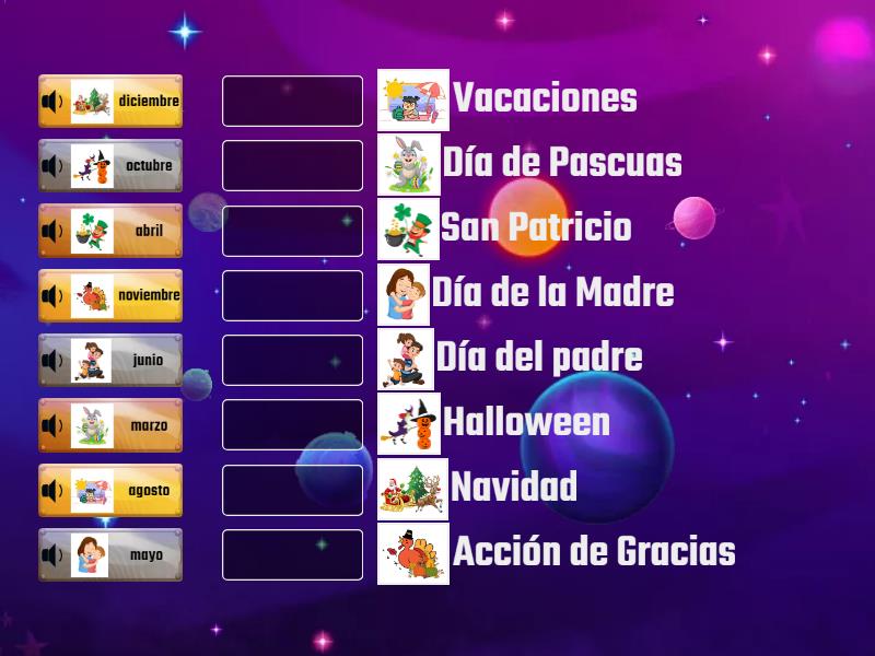 Los meses del año 4 - Match up