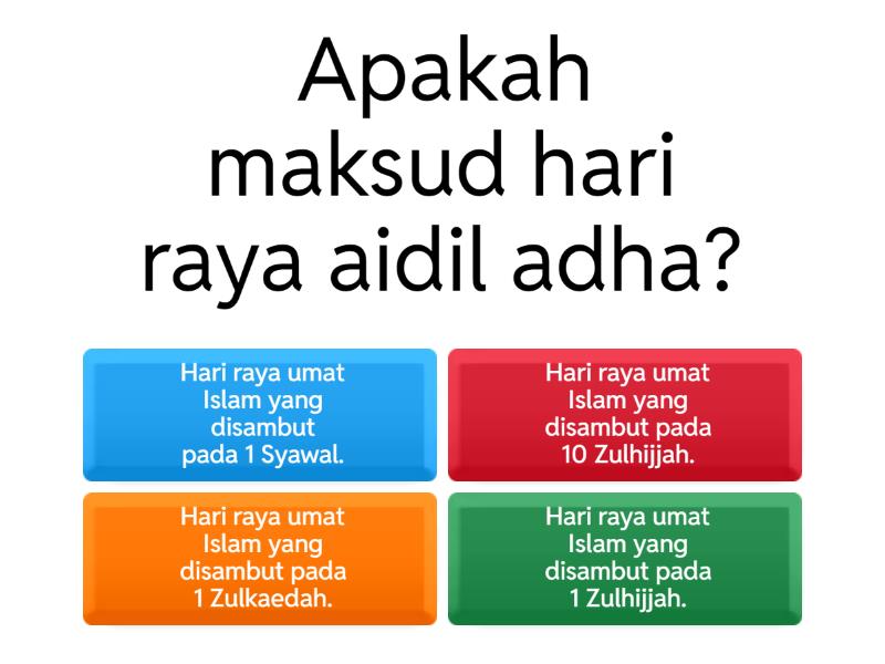 KUIZ SOLAT SUNAT HARI RAYA - Quiz
