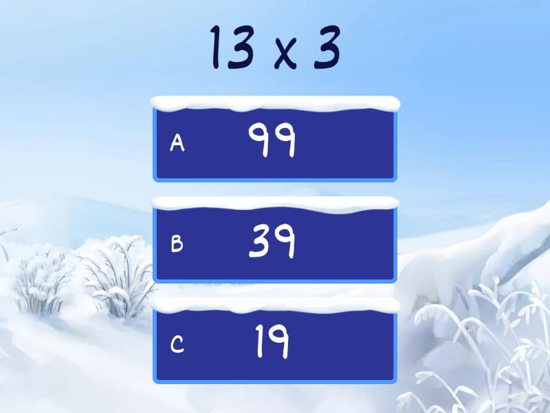 2 digit x 1 digit Multiplication - Quiz