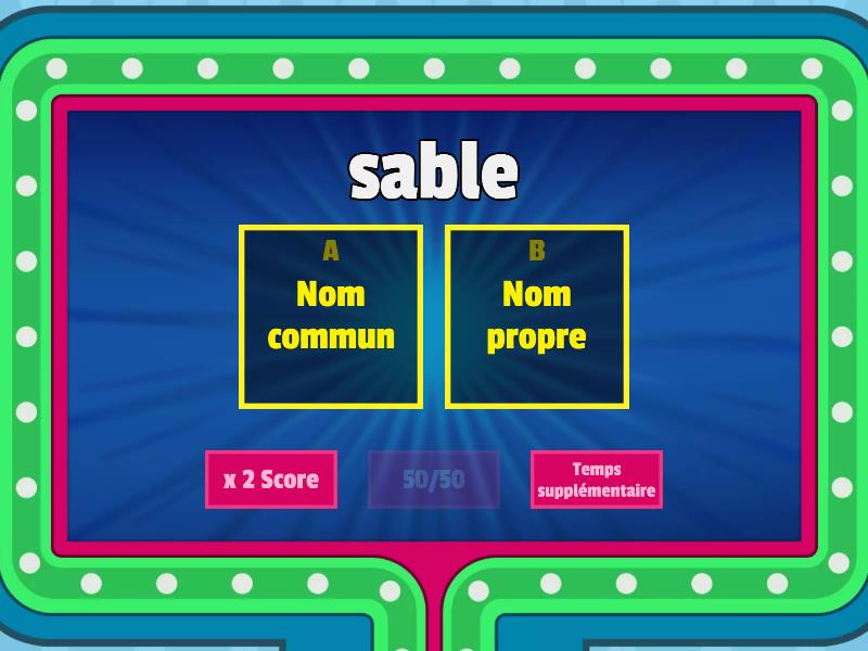 Nom propre ou nom commun? - Gameshow quiz
