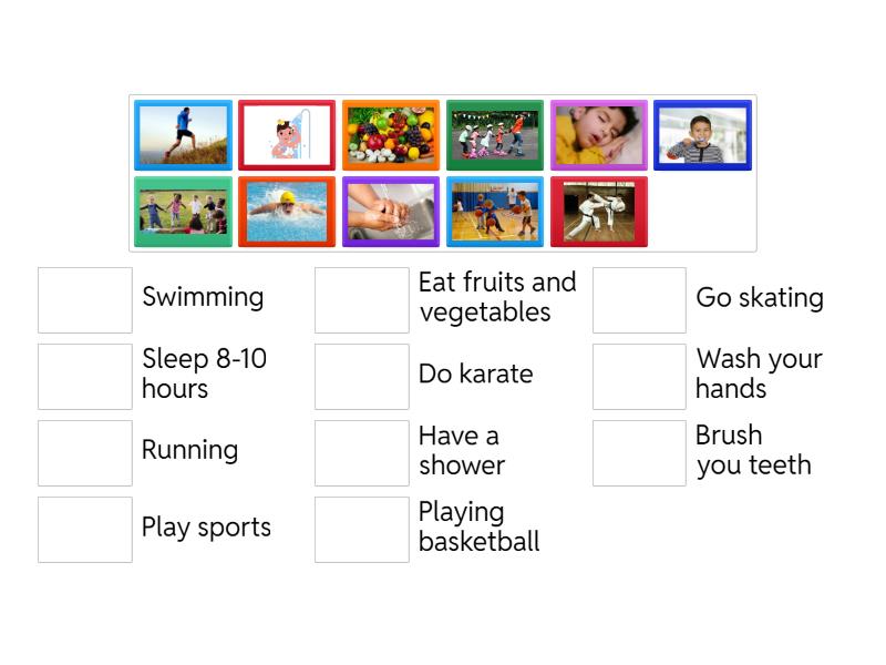 Healthy habits - Match up