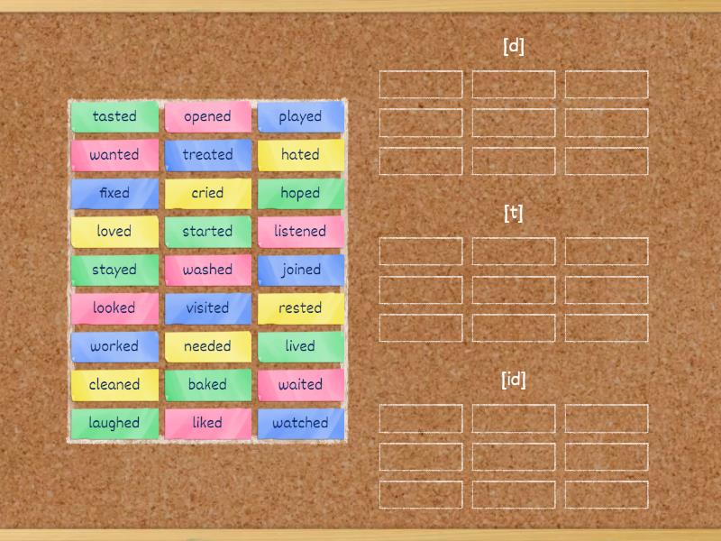 Verb Sorting - Group sort