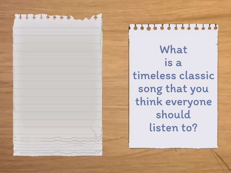 B1. Music : Talking about music - Speaking cards