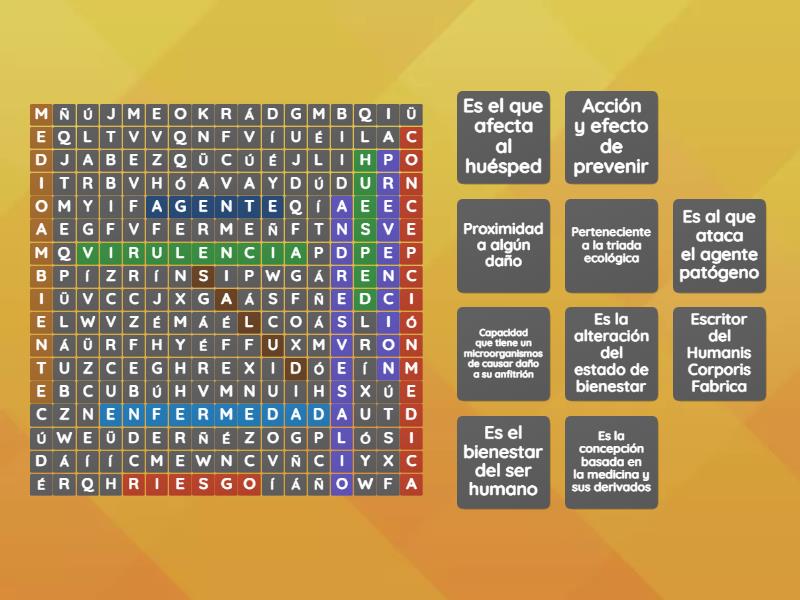 SALUD-ENFERMEDAD - Sopa de letras