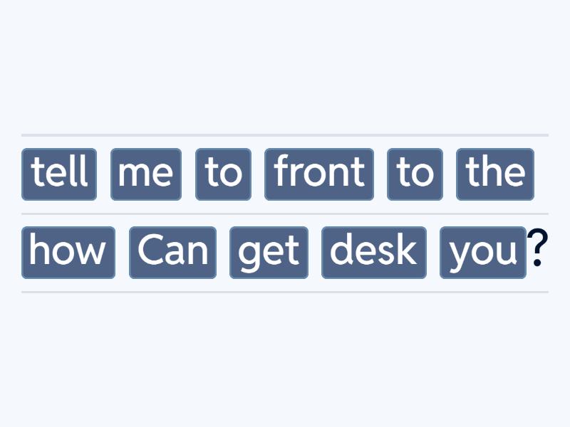FUNCTIONAL LANGUAGE: Asking for and giving directions in a building - Unjumble