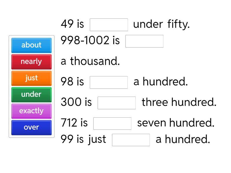 Numbers - Complete the sentence
