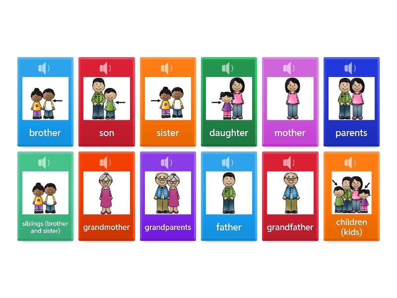 Family - Bingo - - Flip tiles