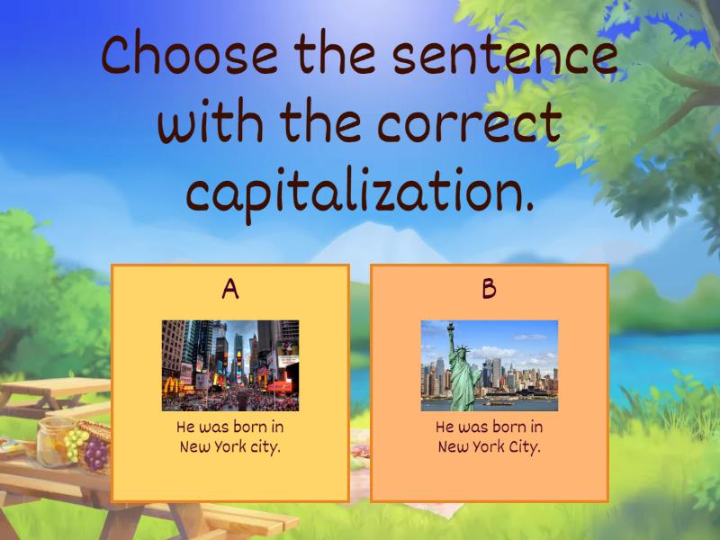 Capitalization Practice ~ Review - Quiz
