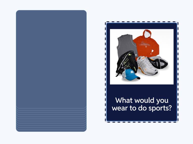 Clothes - Speaking cards