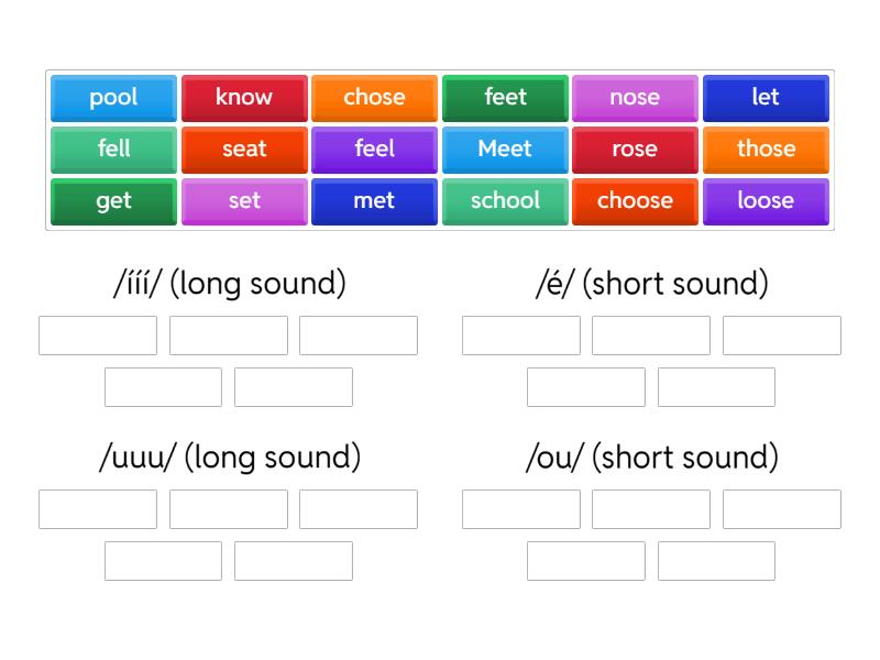 Pronunciation - Group sort
