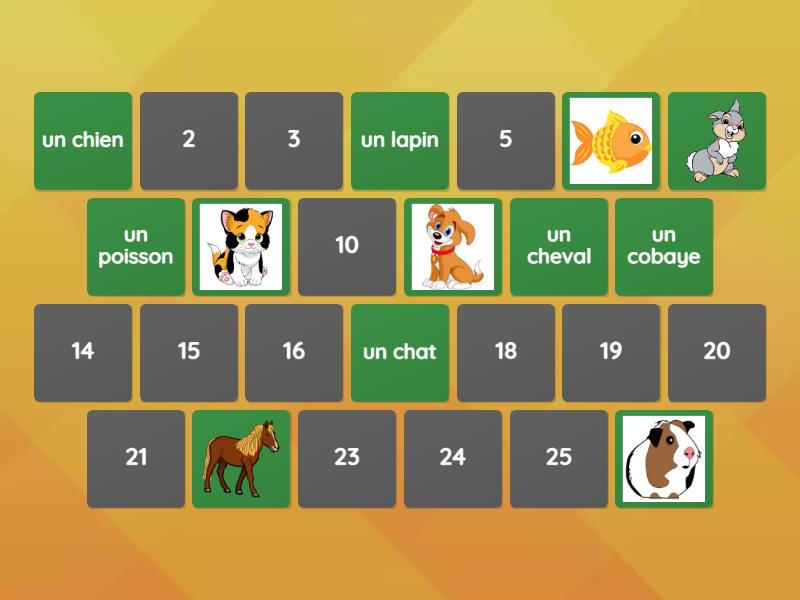 Les animaux de compagnie - Matching pairs