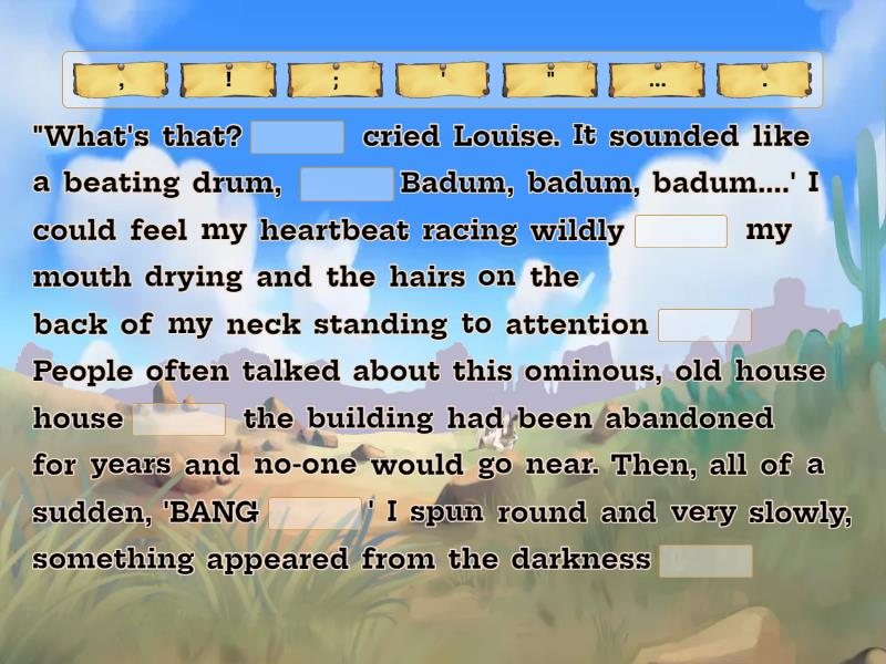 Punctuation game - Complete the sentence