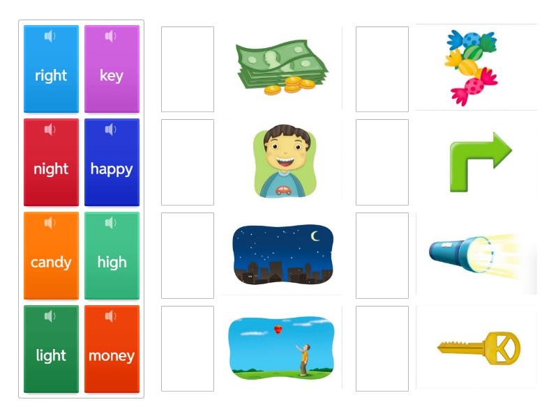 6 y/igh words - Match up