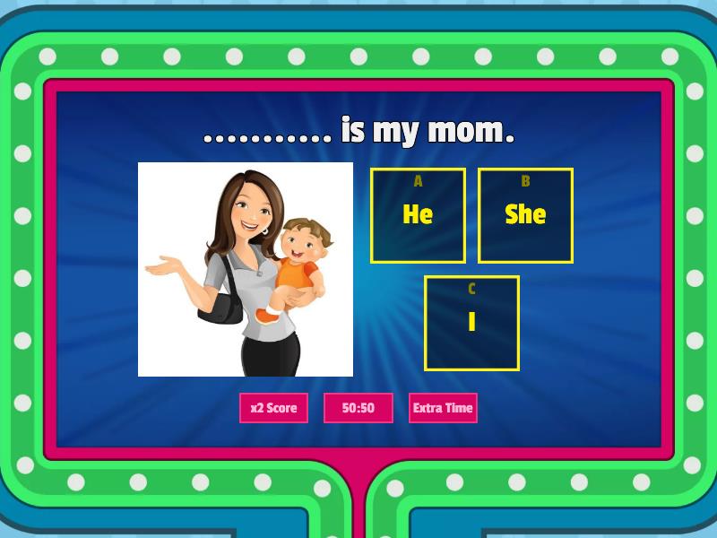 Personal pronouns & Verb to be - Game show de TV