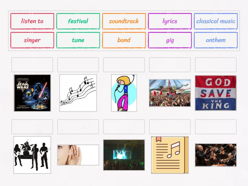 Music vocabulary - Match up